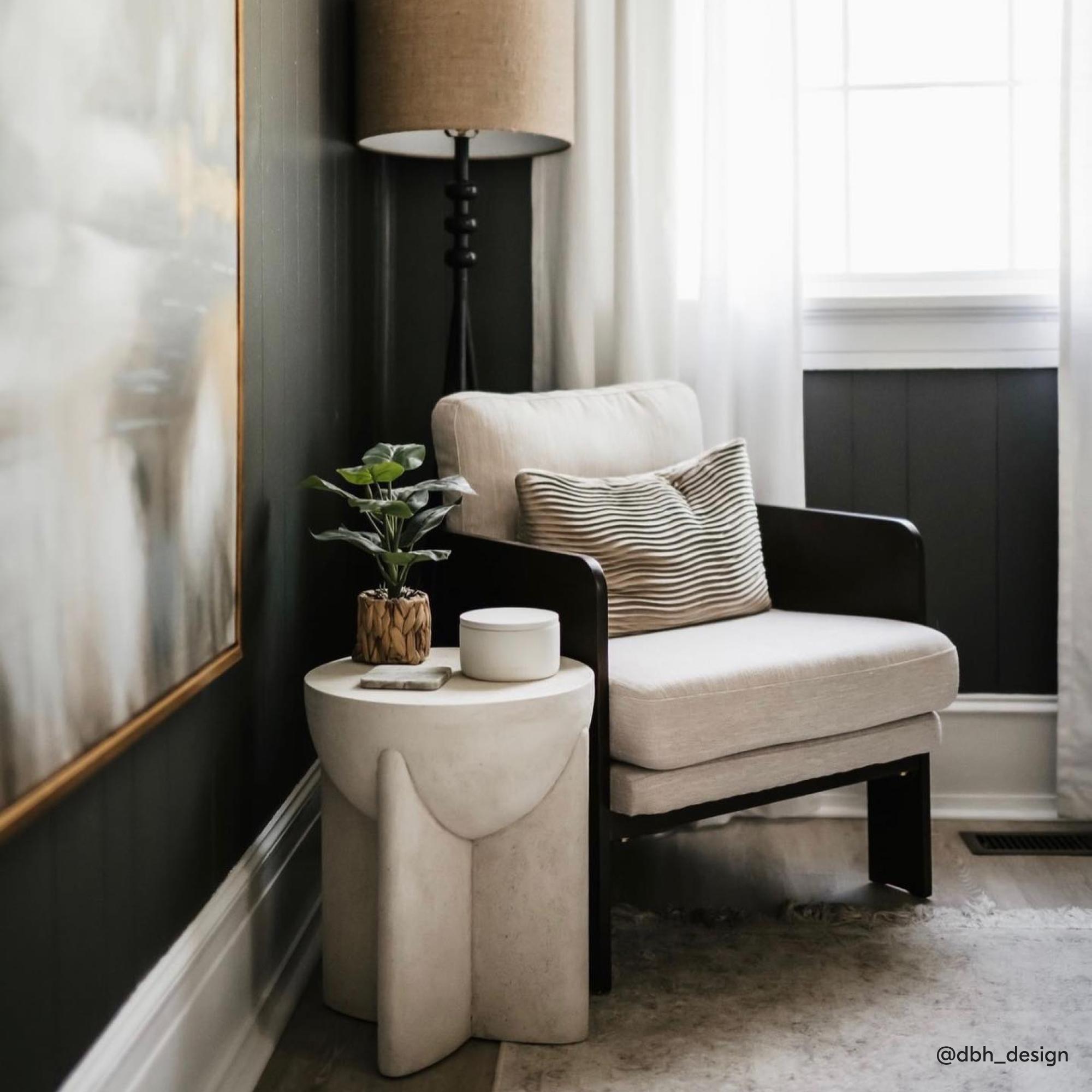 Monti Lava Stone Side Table 38 cm